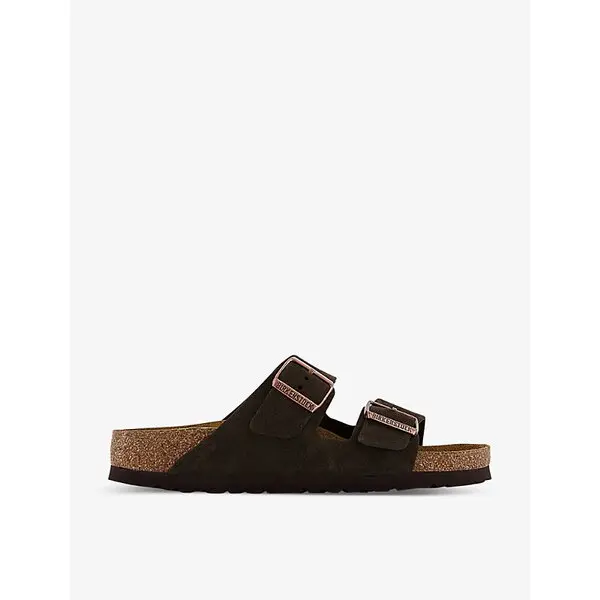 BIRKENSTOCK Arizona Double-strap Leather Sandals - Mocha Suede