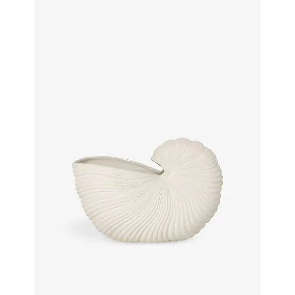 FERM LIVING Shell-shaped Stoneware Pot 31cm