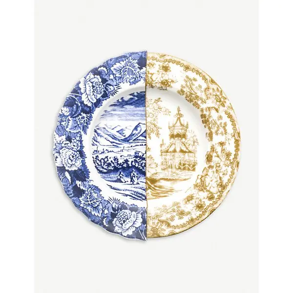 SELETTI Hybrid Sofronia Printed Porcelain Soup Plate 25.4cm