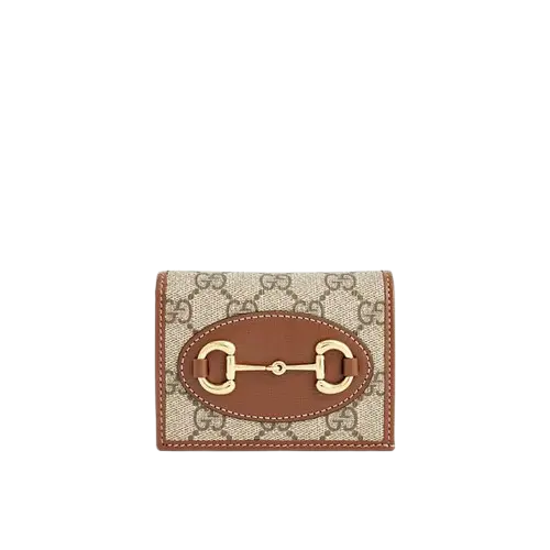 Gucci 1955 Horsebit Canvas Wallet - B.eb/brown Sugar
