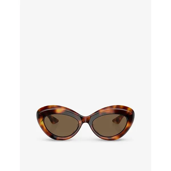 Oliver Spencer Cat-eye Acetate Sunglasses - Brown