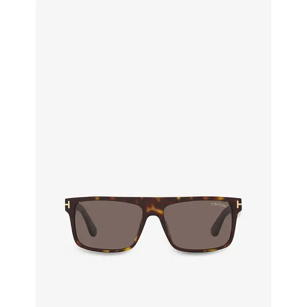 TOM FORD Ft0999 Square-frame Sunglasses - Brown