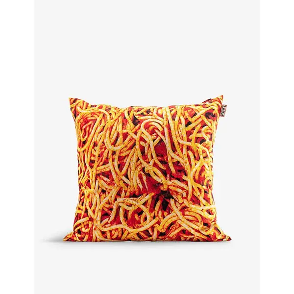 SELETTI X Toiletpaper Graphic-print Woven Cushion 67cm X 67cm