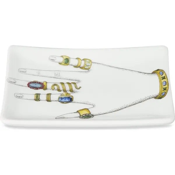 FORNASETTI Mano Con Anelli Porcelain Ashtray 15cm