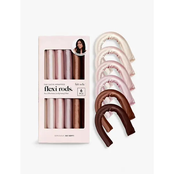 KITSCH Regular Satin Hair Flexi Rods Pack Of Six