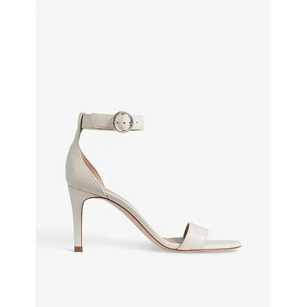 LK BENNETT Ivy Leather Sandals - Cre-ecru