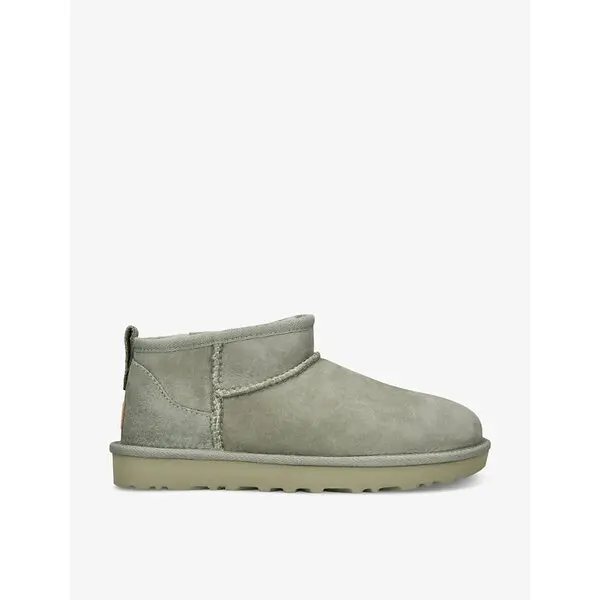UGG Classic Ultra Mini Suede And Shearling Ankle Boots