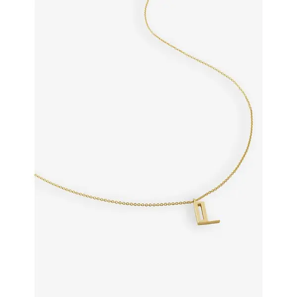 Monica Vinader L Letter Pendant Necklace - Gold