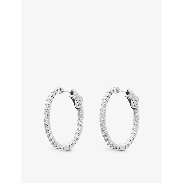 CARAT* LONDON Cassia Sterling And Cubic Zirconia Hoop Earrings