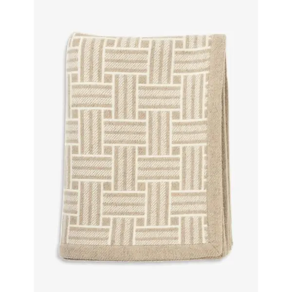 Johnstons Of Elgin Basket Weave Jacquard Wool And Cashmere-blend Throw 180x131cm