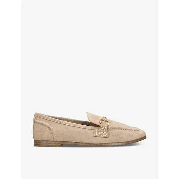 Kurt Geiger Madeline Horse Bit Chain Loafers - Taupe