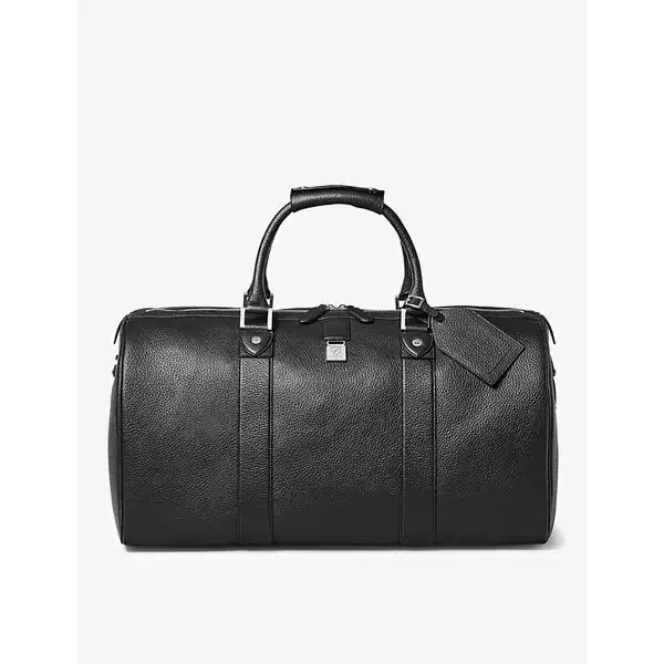 ASPINAL OF LONDON Boston grained-leather duffle bag - Thumbnail 4