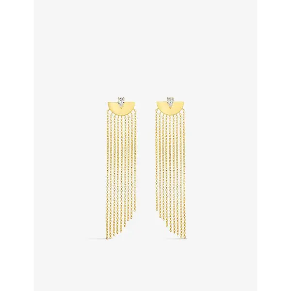 CARAT* LONDON Maia Vermeil Sterling-silver And Cubic Zirconia Drop Earrings