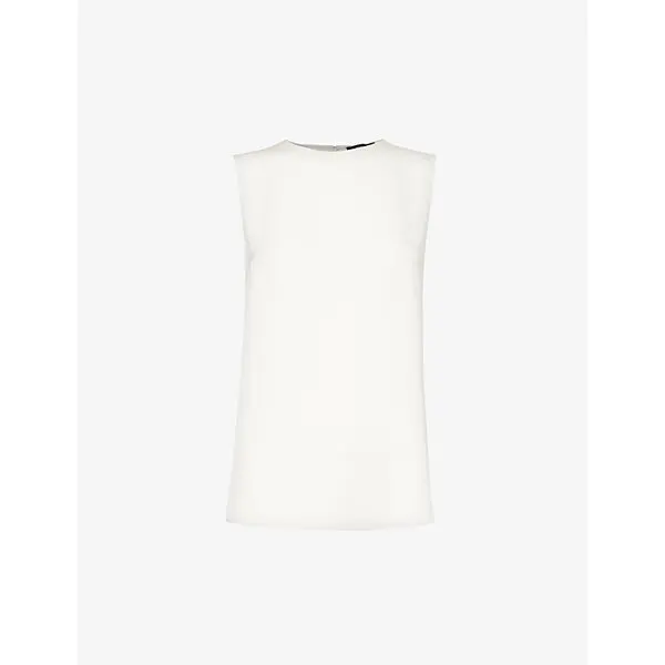Theory Sleeveless Silk Top - Ivory