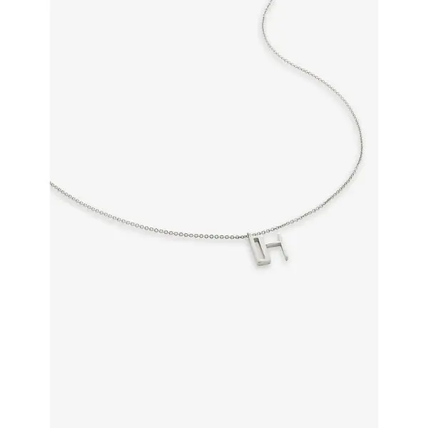 Monica Vinader Letter-charm Pendant Necklace - Sterling Silver