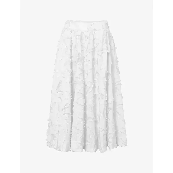 TWIST & TANGO Meadow A-line Cotton Midi Skirt