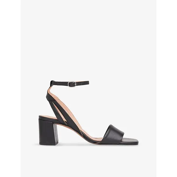 Whistles Eden Cut-out Leather Heeled Sandals - Black