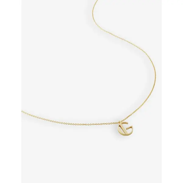 Monica Vinader G Letter Charm Pendant Necklace - Gold