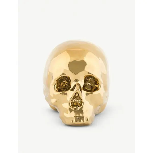 SELETTI Skull Procelain Ornament 15cm - One-color