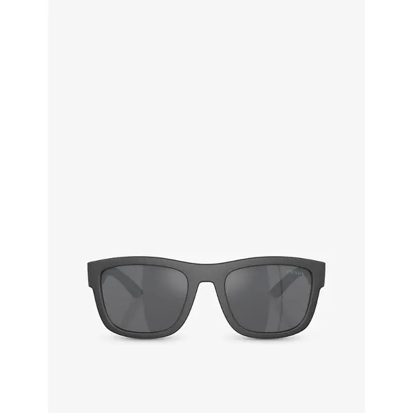 Prada Ps 01zs Pillow-frame Sunglasses - Grey