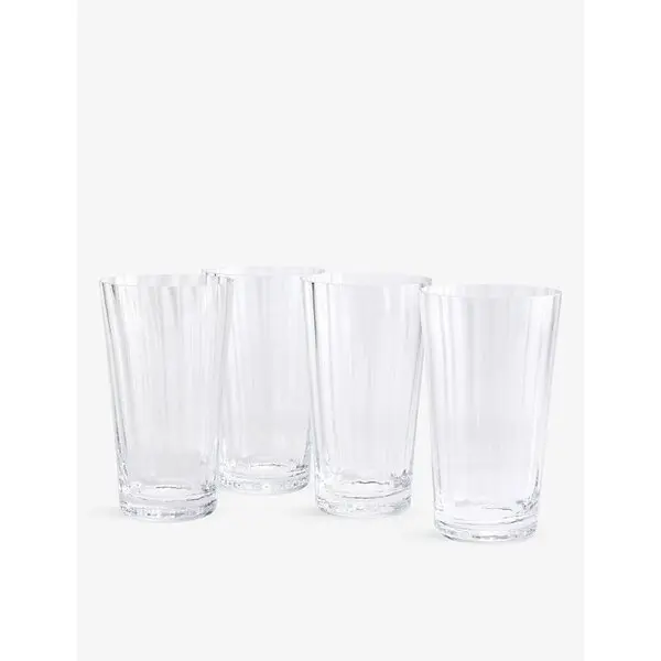 SOHO HOME Pembroke Scalloped Highball Glasses Set Of Four