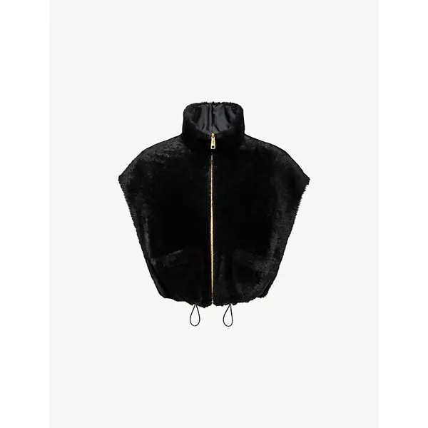 Prada High-neck Reversible Shearling Gilet