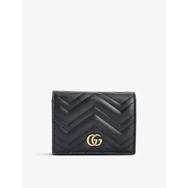 Gucci Marmont Leather Wallet - Nero/nero