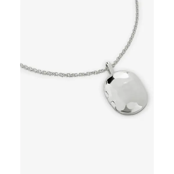 Monica Vinader Id Locket Pendant Necklace - Sterling Silver