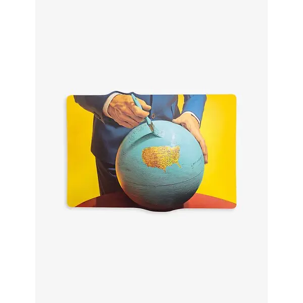 SELETTI Wears Toiletpaper Globe Cork Place Mat 45cm X 35.8cm