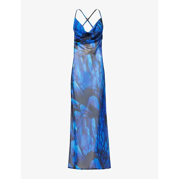GRACEJACOB Abstract-print Woven Maxi Dress