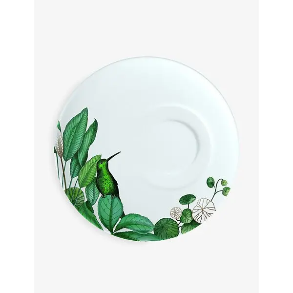 VILLEROY & BOCH Avarua Leaf-print Porcelain Saucer 18.5cm