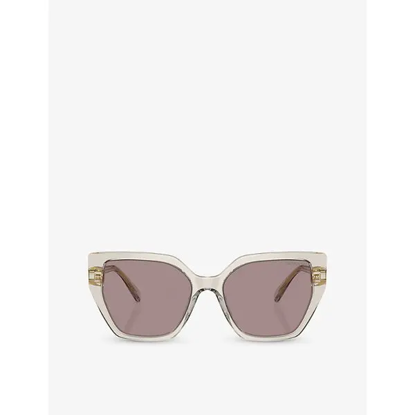 SWAROVSKI Irregular-frame Acetate Sunglasses - Brown