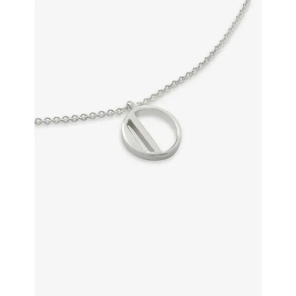 Monica Vinader Letter-charm Sterling-silver Pendant Necklace - Sterling Silver