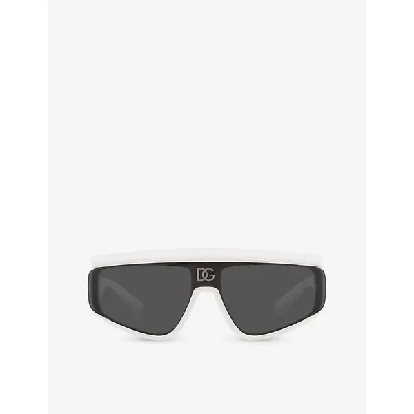Dolce & Gabbana Rectangle-frame Nylon Sunglasses - White