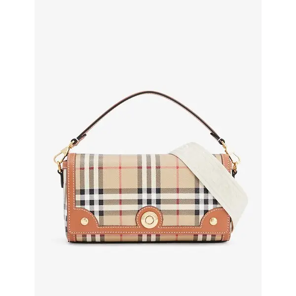 Burberry Woven-blend Shoulder Bag - Briar Brown