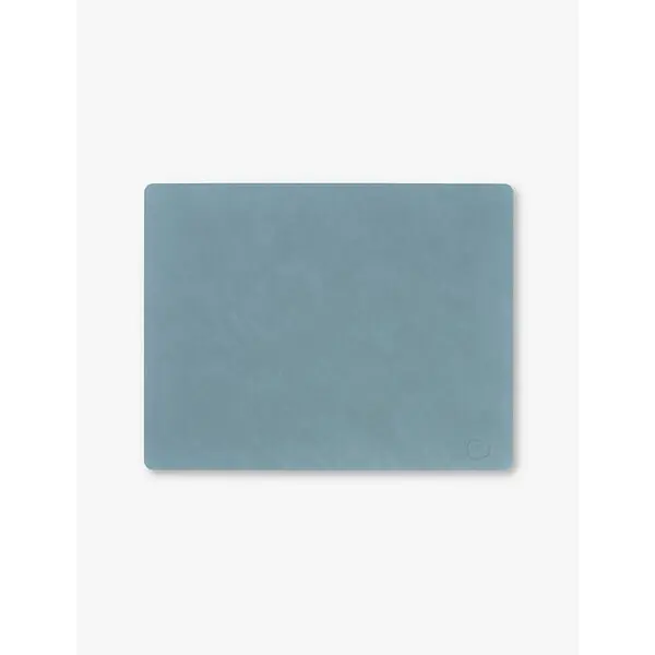 LIND DNA Nupo Rectangle Leather Placemat - Light Blue