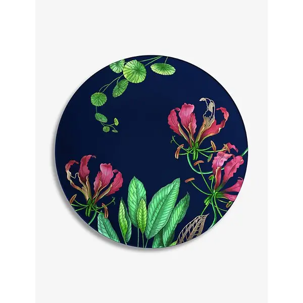VILLEROY & BOCH Avarua Leaf-print Porcelain Bread And Butter Plate 16cm