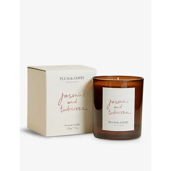 PLUM AND ASHBY Jasmine And Tuberose Scented Wax Candle