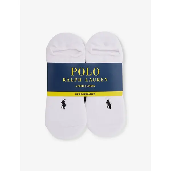 Ralph Lauren Performance Logo-embroidered Stretch-cotton Blend Socks