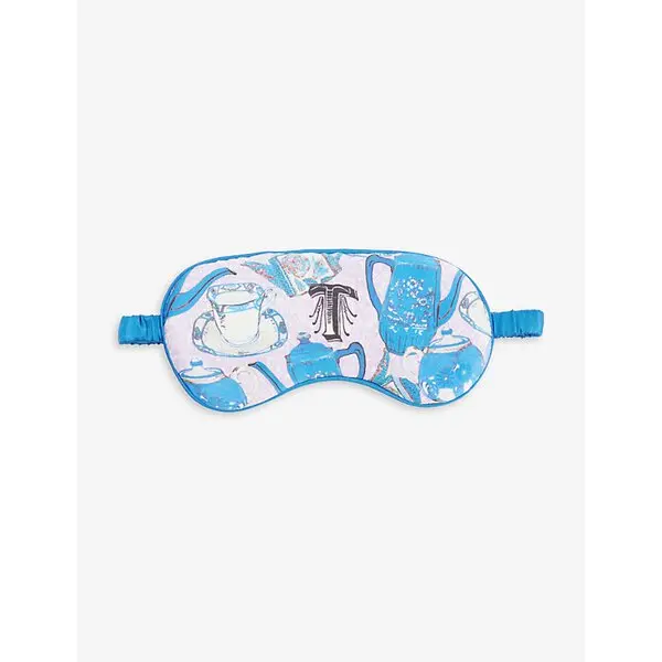 JESSICA RUSSELL FLINT T For Teapot Patterned Silk Sleep Mask