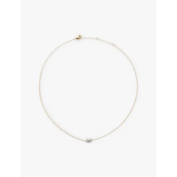 Monica Vinader 14ct Yellow-plated Vermeil Sterling-silver And Lab-grown Diamond Necklace