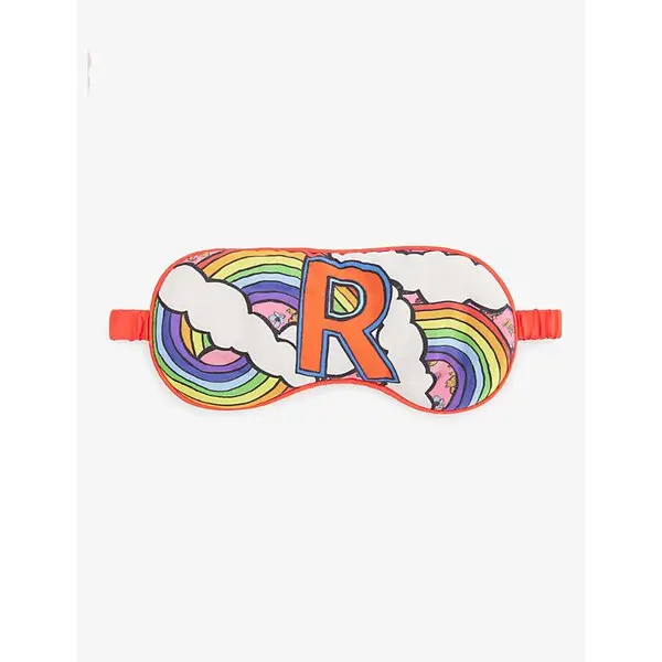 JESSICA RUSSELL FLINT Printed Silk Sleep Mask