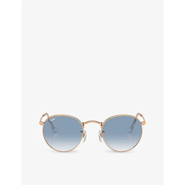 Ray-ban Round-frame Metal Sunglasses - Gold