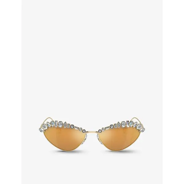 SWAROVSKI Sk7009 Irregular-frame Gem-embellished Sunglasses