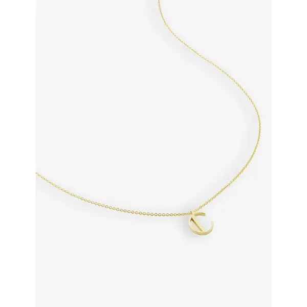 Monica Vinader C Letter Pendant Necklace - Gold
