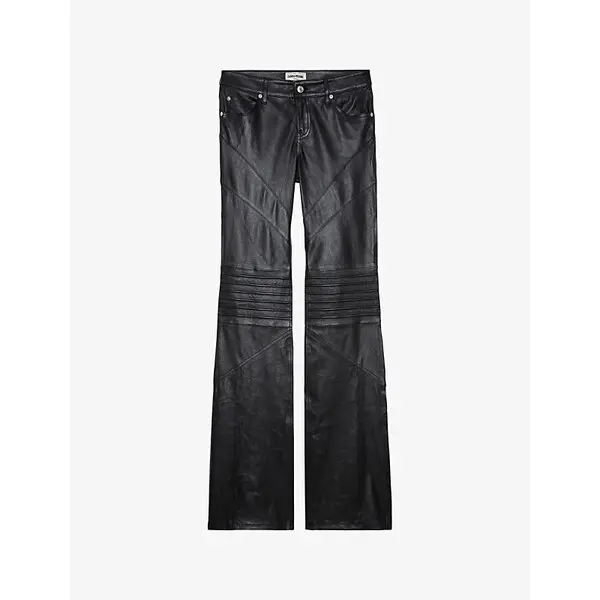 Zadig&Voltaire Panelled Straight-leg Mid-rise Trousers - Noir