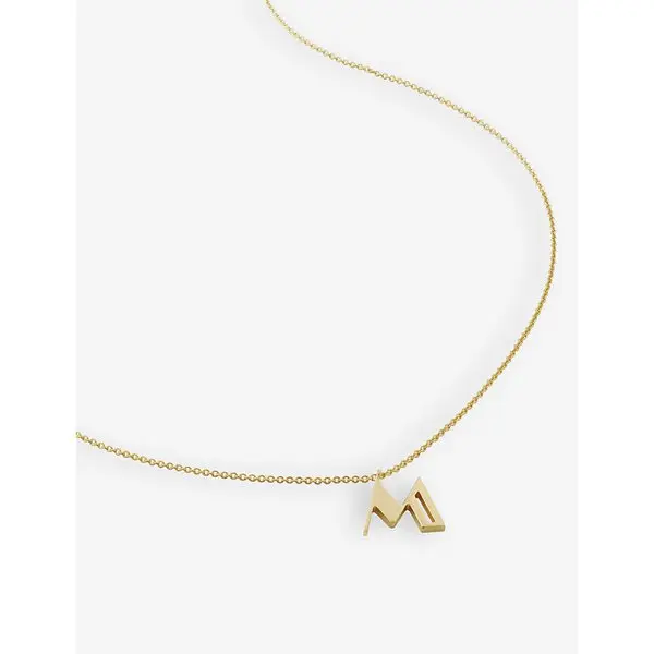 Monica Vinader Letter Pendant Necklace - Gold