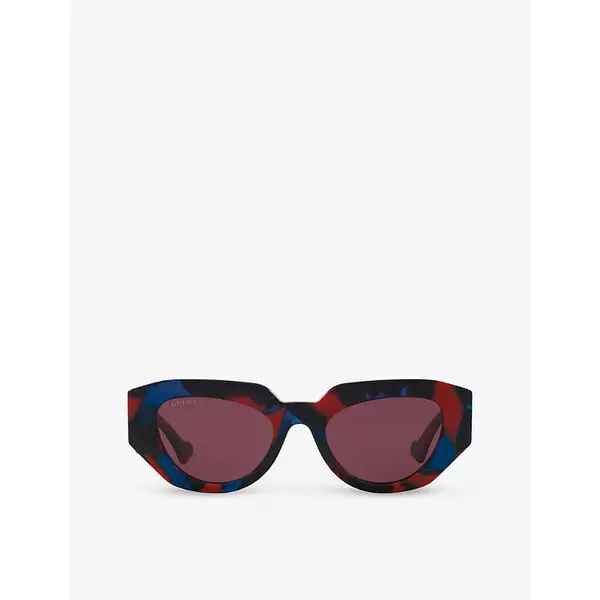 Gucci Rectangle-frame Acetate Sunglasses