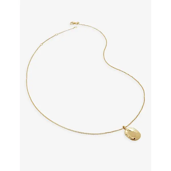 Monica Vinader 18ct -plated Vermeil Sterling Silver Necklace With Locket Charm - Gold