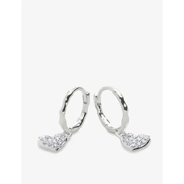 Monica Vinader Heart Huggie Earrings - Sterling Silver